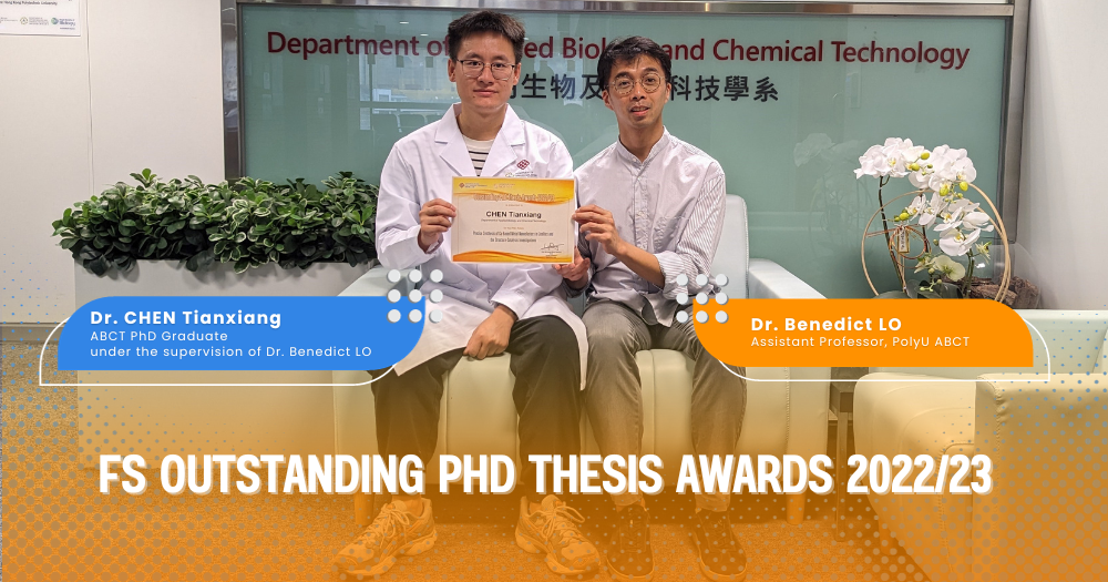 ABCT PhD Graduate Achieved the FS Outstanding PhD Thesis Award 2022-23 | Department of Applied ...