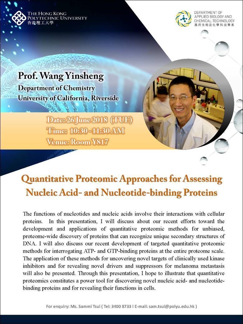 ABCT Research Seminar by Prof. Wang Yinsheng from University of ...