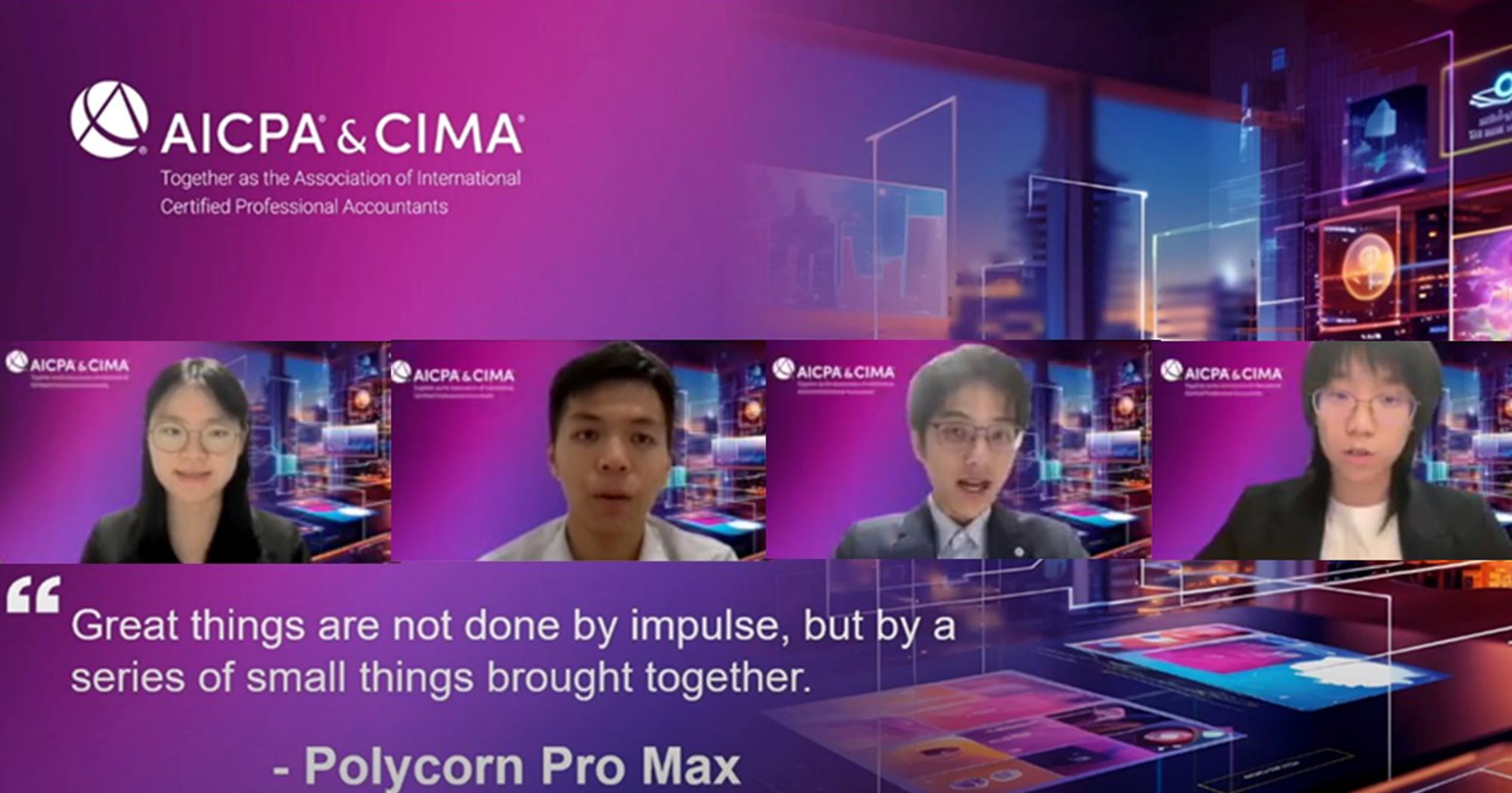 AF Student Teams won Champion and 1st Runner-up at CGMA Global Business ...