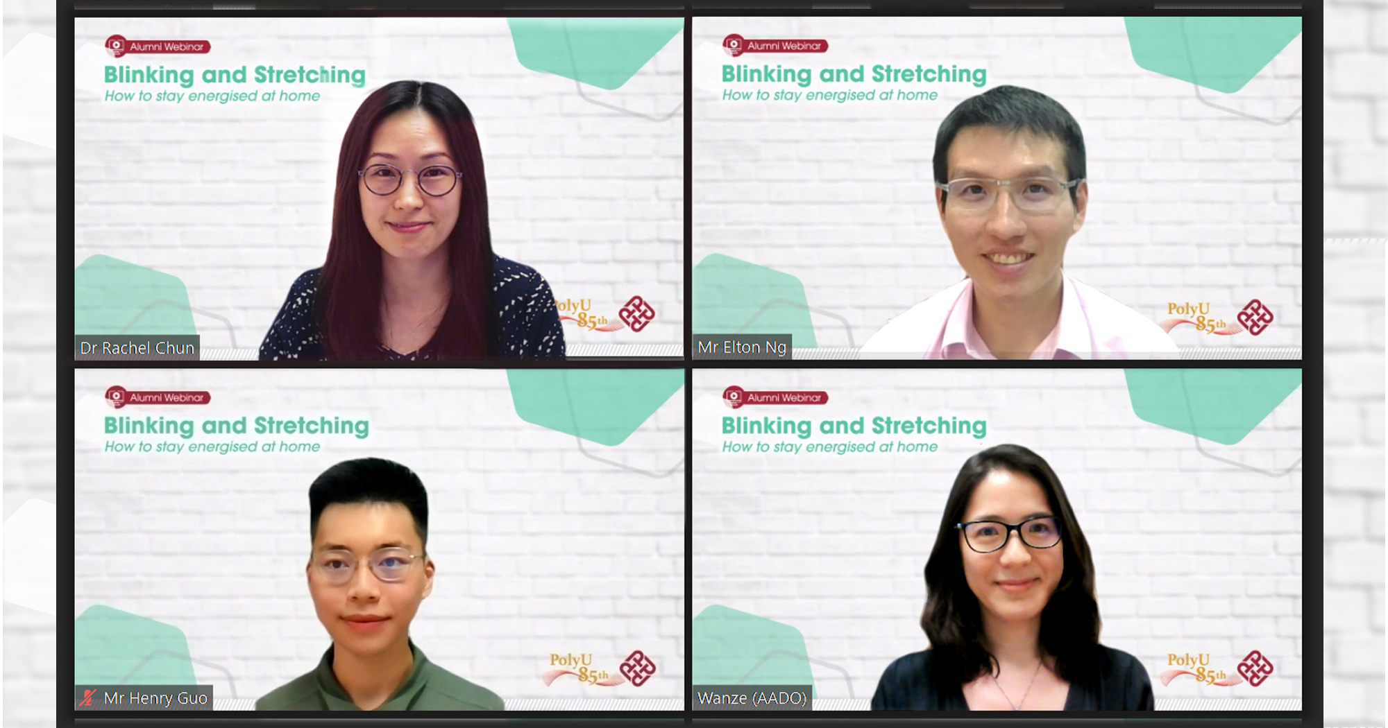 Alumni Webinar shares how "Blinking and Stretching" help us stay ...