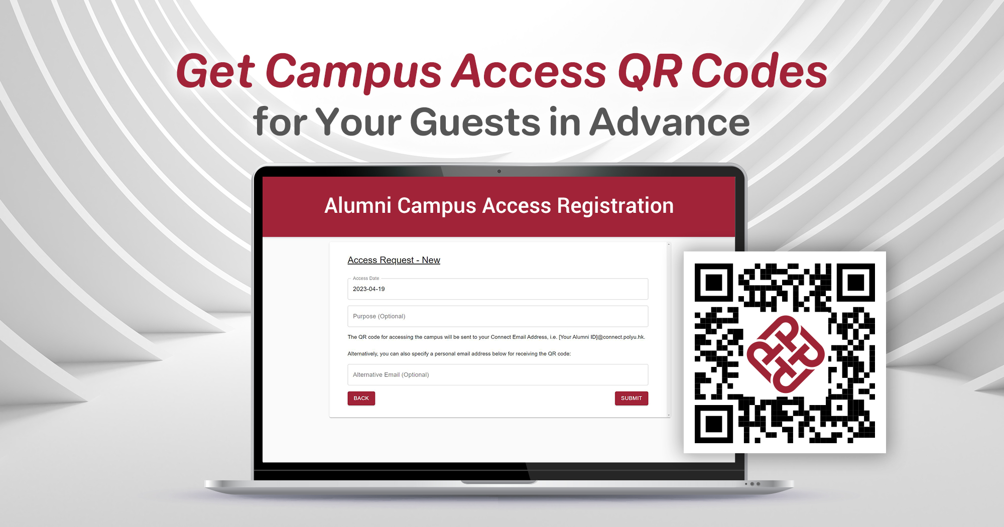 Get Campus Access QR Codes for Your Guests in Advance | PolyU Alumni