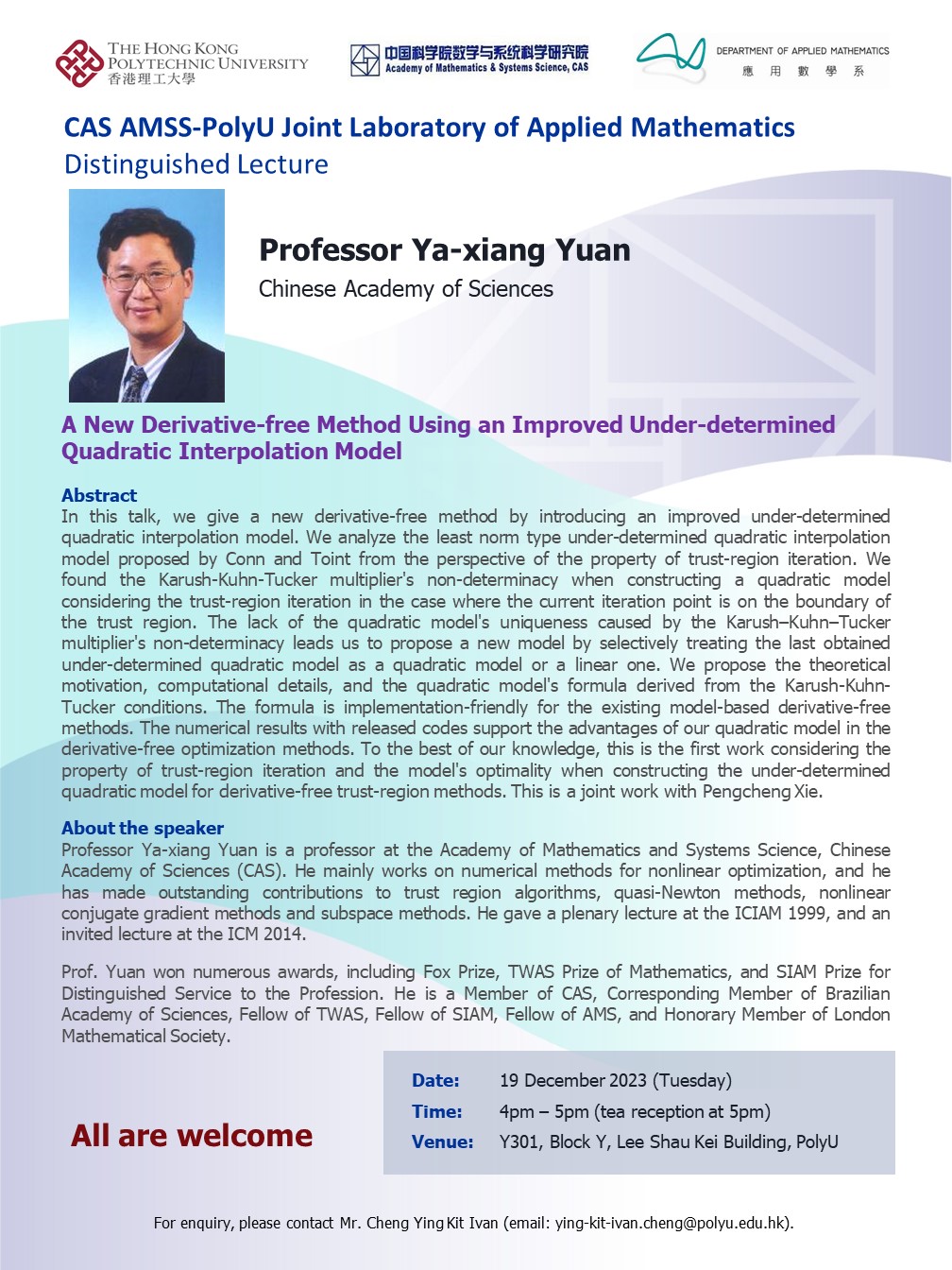 A New Derivative-free Method Using an Improved Under-determined ...