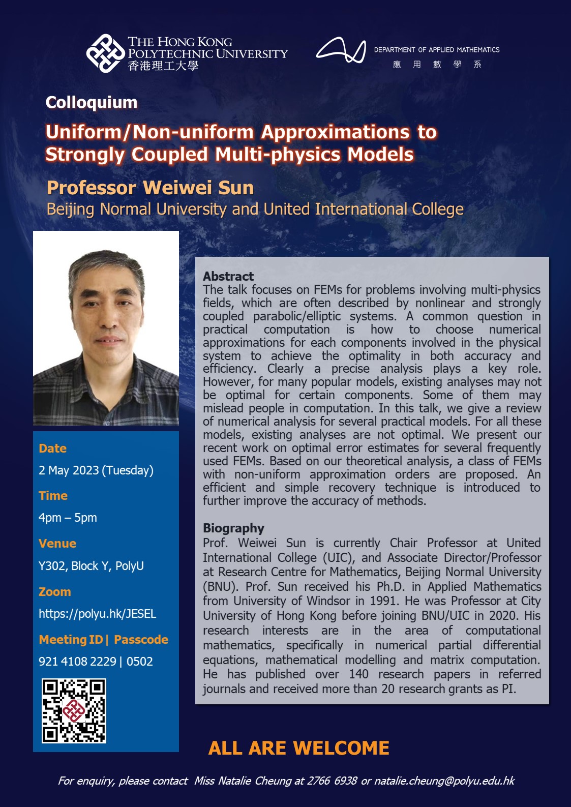 Uniform/Non-uniform Approximations to Strongly Coupled Multi-physics Models | Department of ...