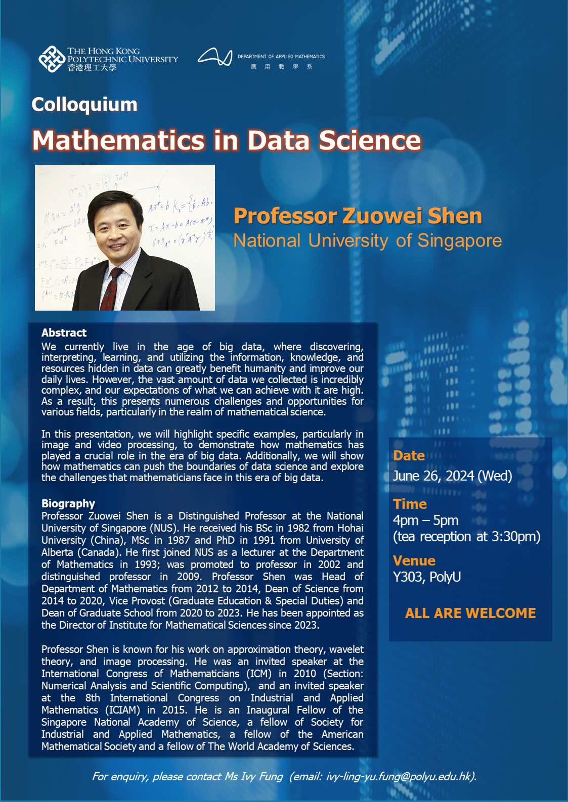 Mathematics in Data Science | Department of Applied Mathematics