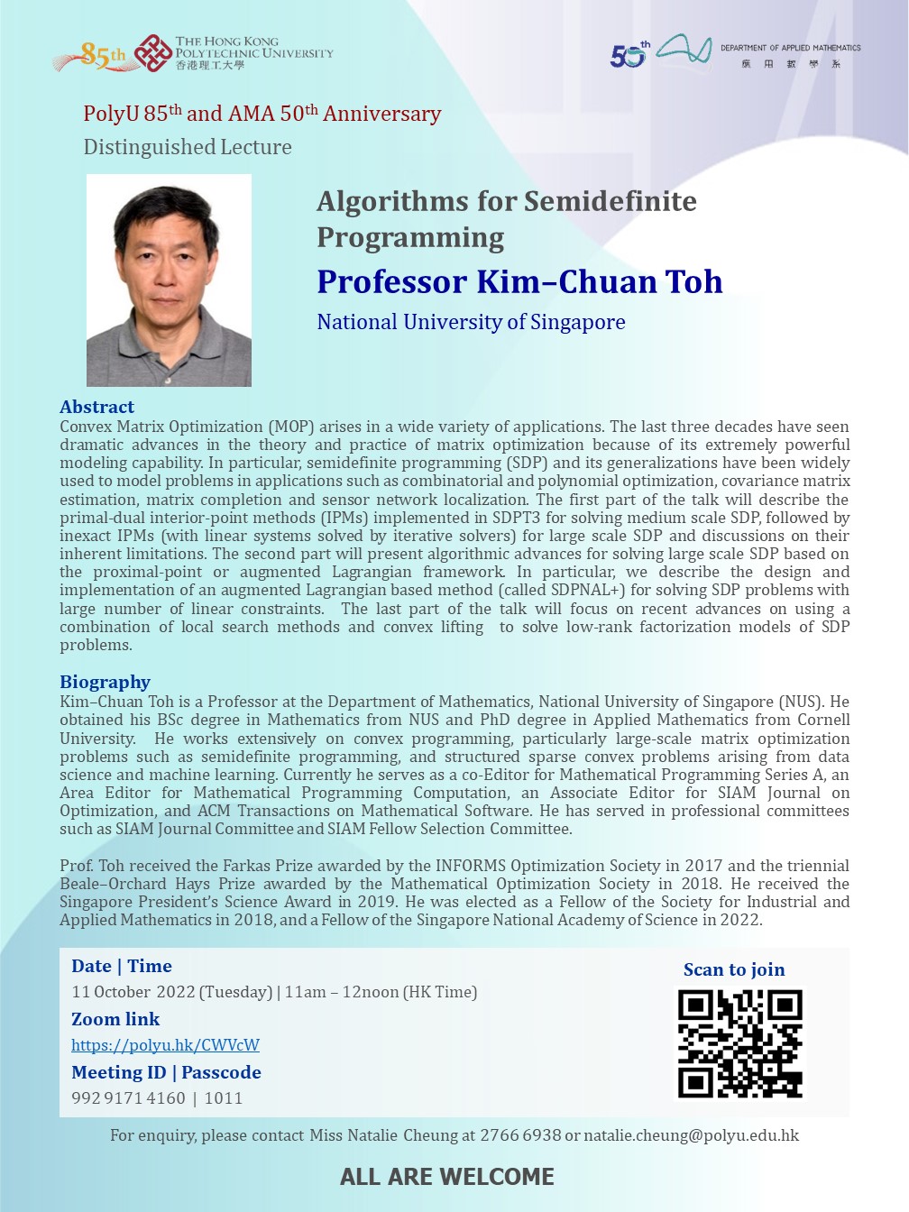 PolyU 85th/ AMA 50th Anniversary Distinguished Lecture Series ...