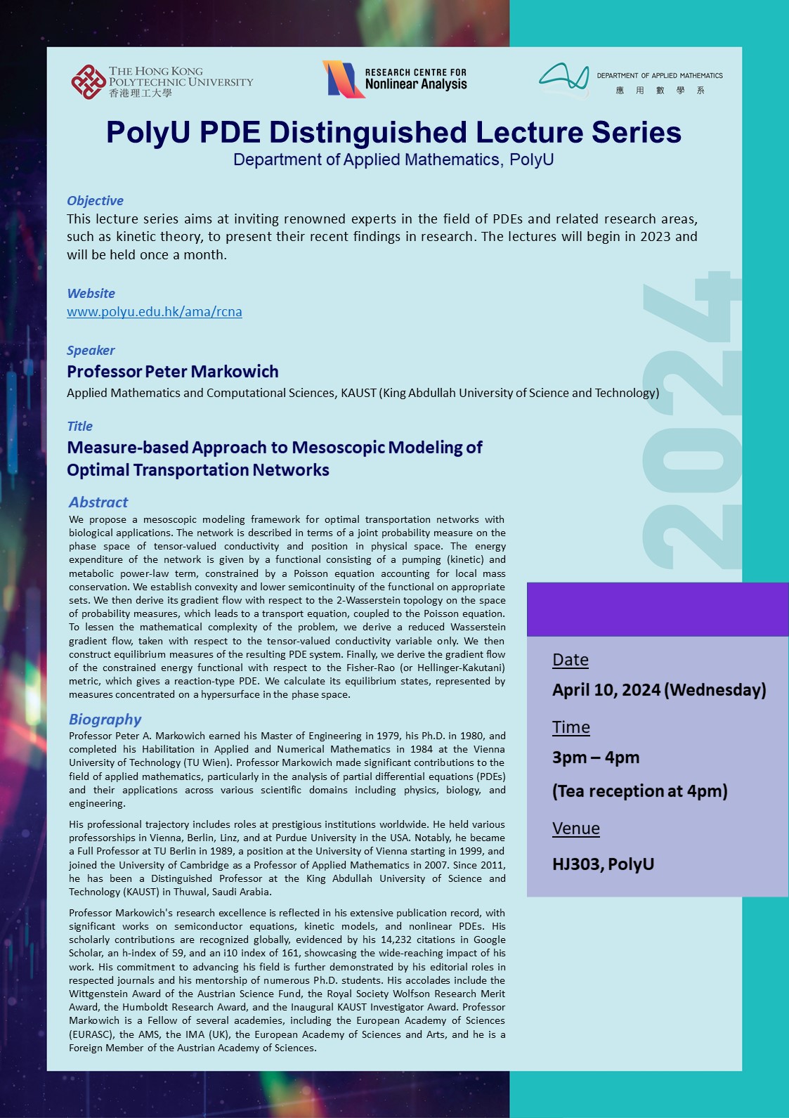 Distinguished Lectures