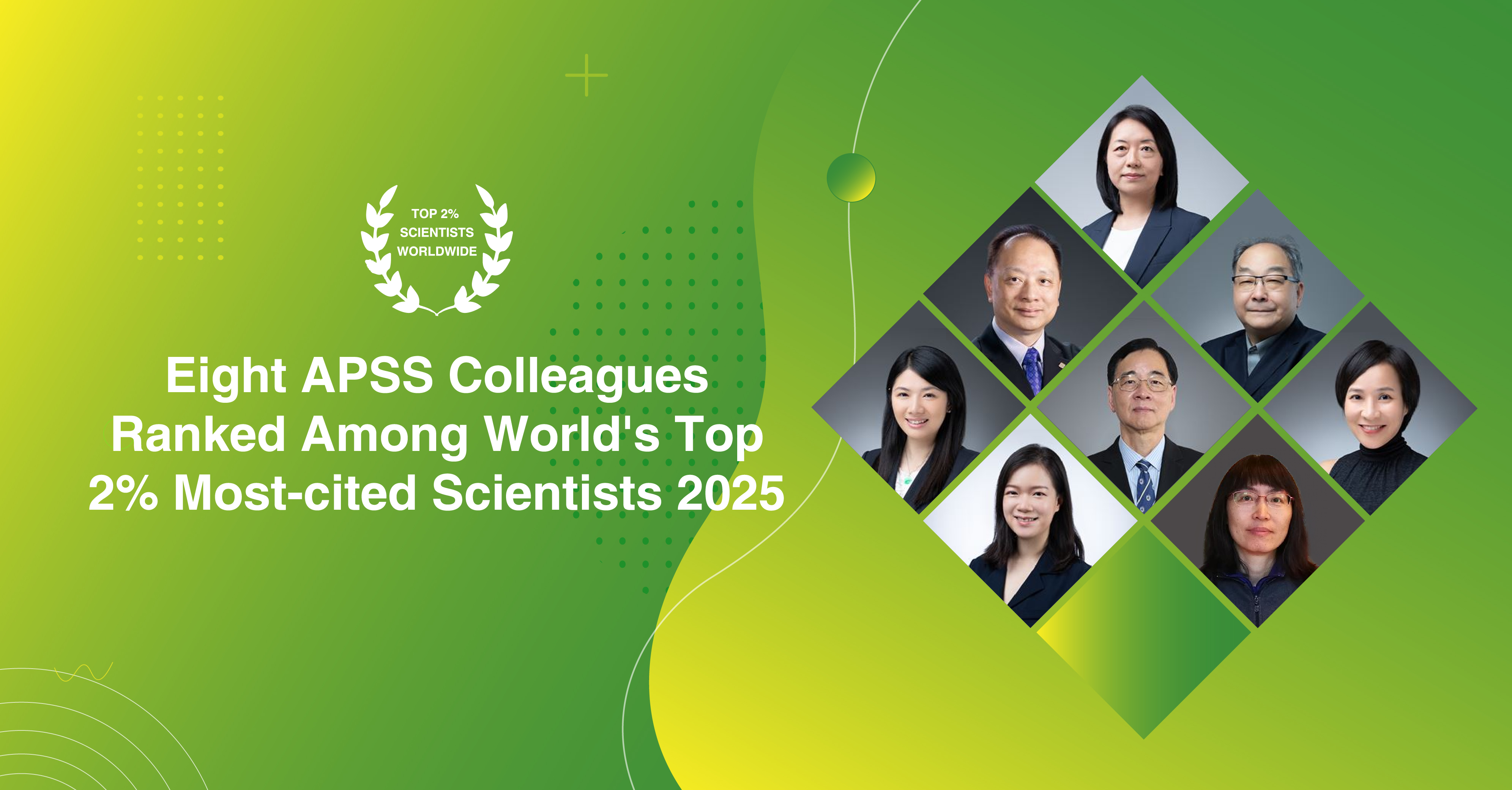 Eight APSS Colleagues Ranked Among World's Top 2% Most-Cited Scientists ...