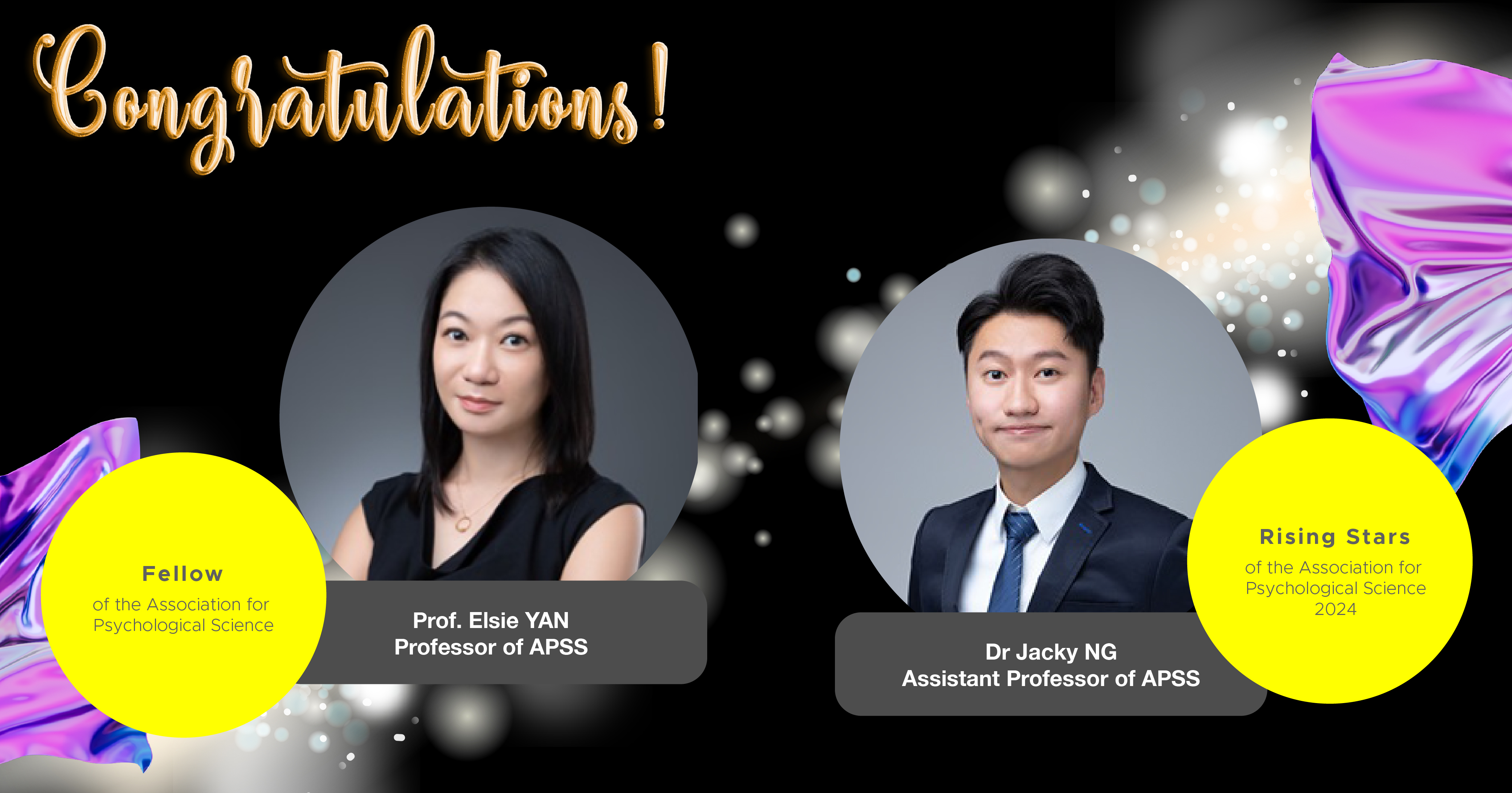 Congratulations to Prof. Elsie YAN and Dr Jacky NG for Receiving International Recognition ...