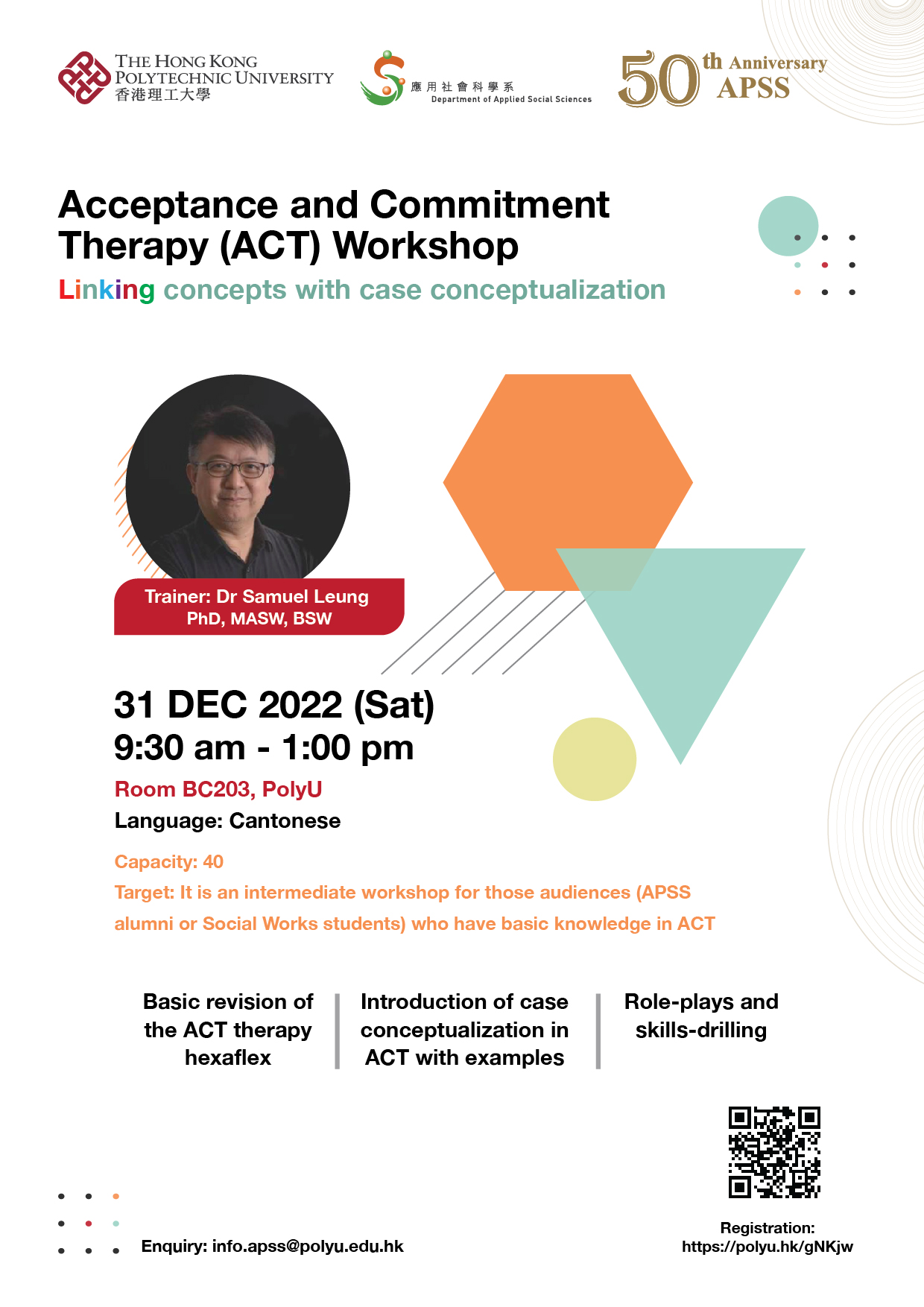 APSS 50th Anniversary - Acceptance and Commitment Therapy (ACT ...