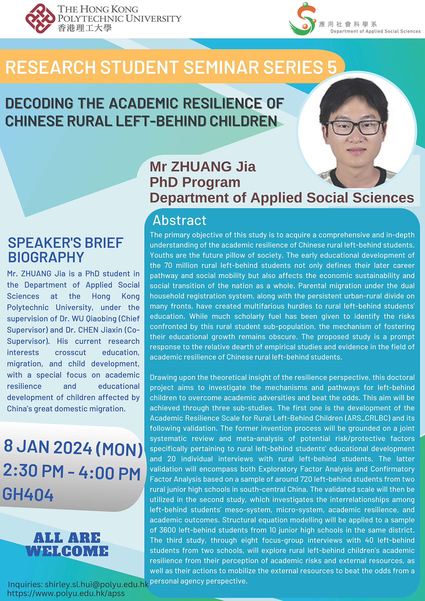 Research Student Seminar: Decoding the Academic Resilience of Chinese ...