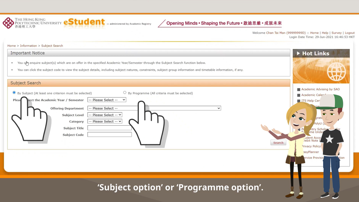 Guide for Subject Registration | Academic Registry
