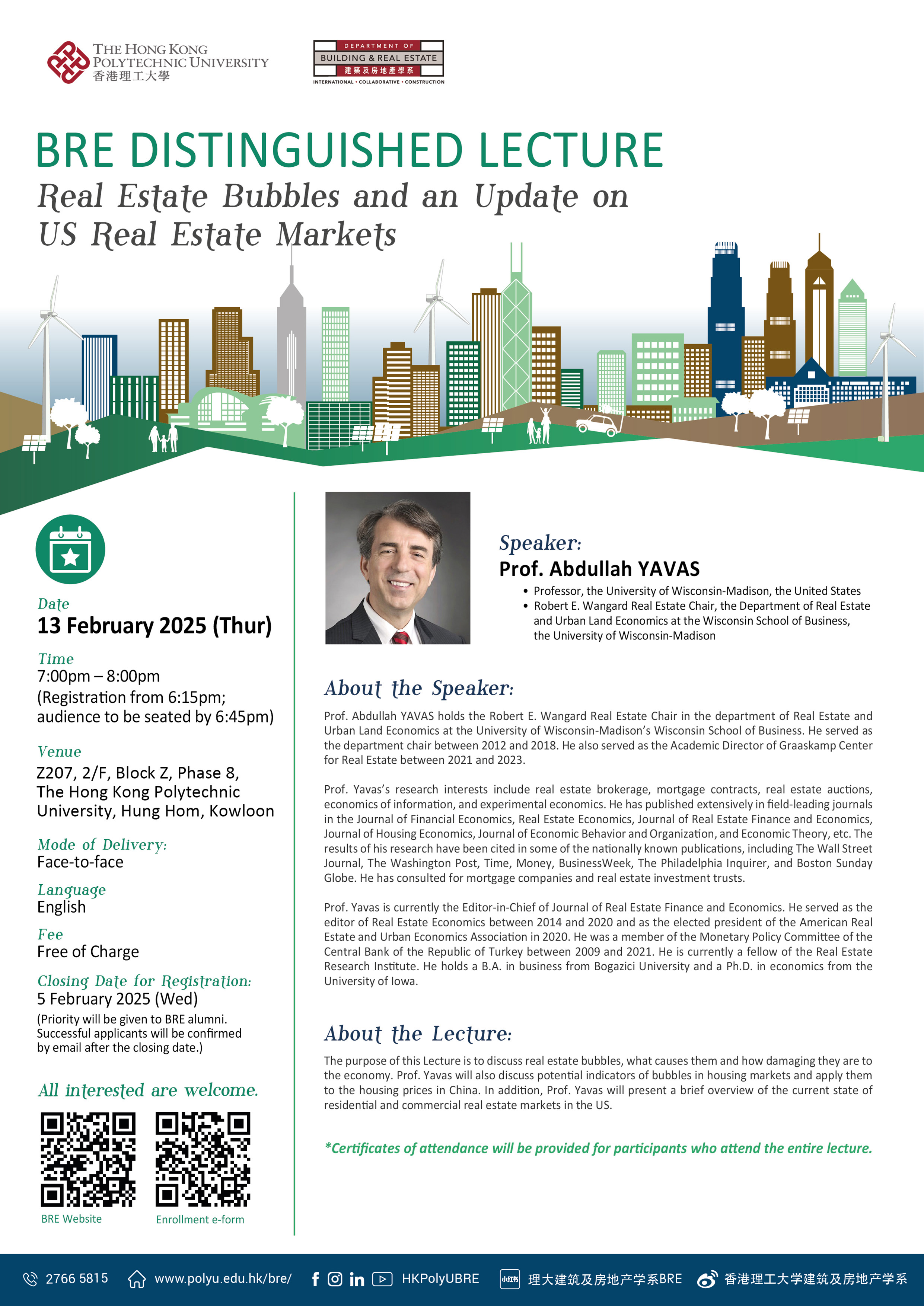 BRE Distinguished Lecture ‘Real Estate Bubbles and an Update on US Real ...