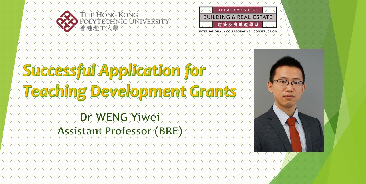 Congratulations to Dr WENG Yiwei’s Team on Successful Application for ...