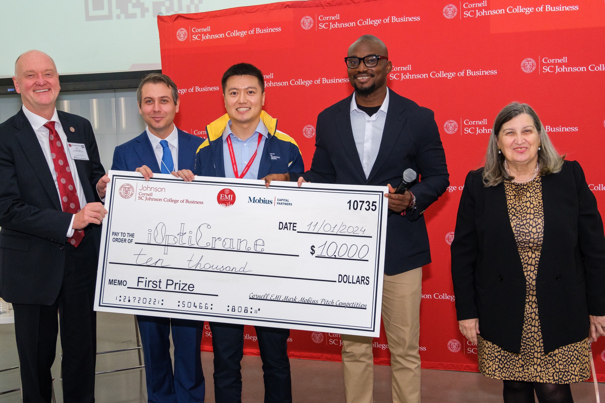 BRE iOptiCrane Team Won First Place at Cornell EMI Pitch Competition