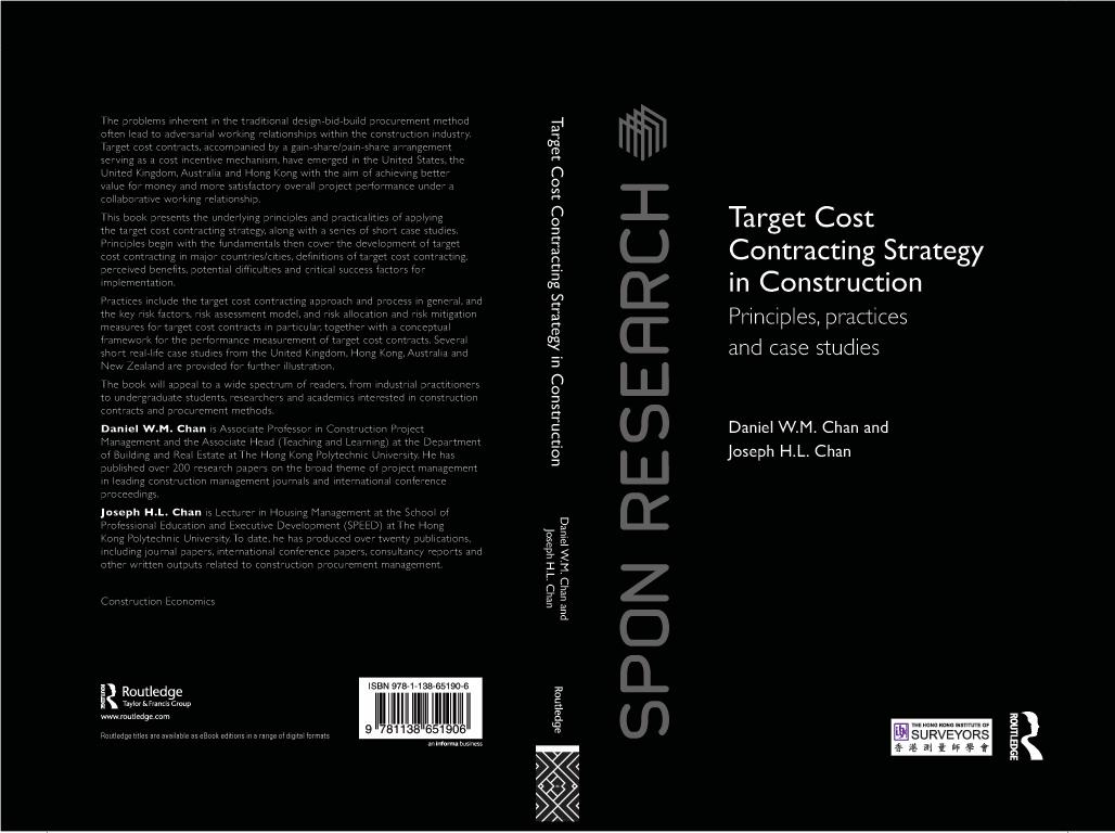 New Book Publication on Target Cost Contracting Strategy by BRE ...