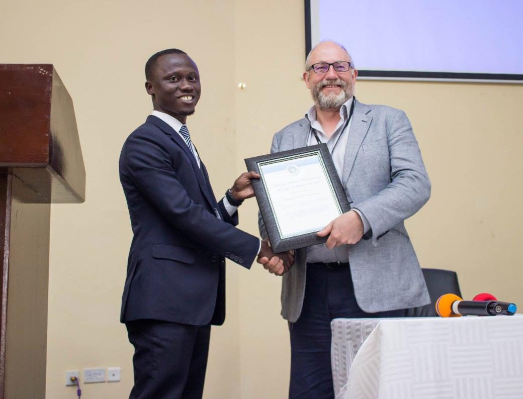 BRE PhD Student, Maxwell receiving Award at West Africa Built ...