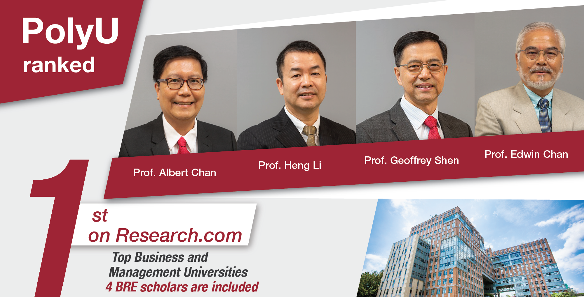 PolyU is ranked No.1 globally on Research.com