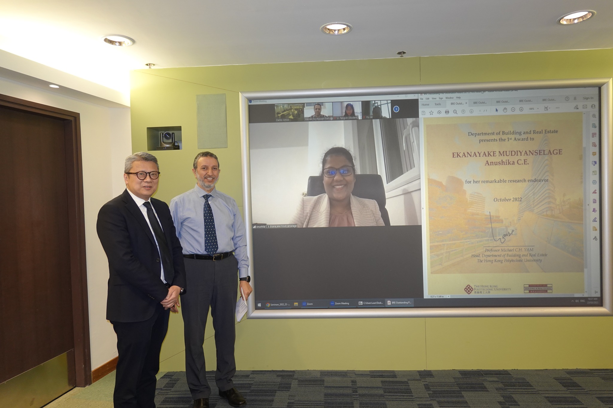 Recognition of Excellent Research Performance of BRE PhD Students and ...