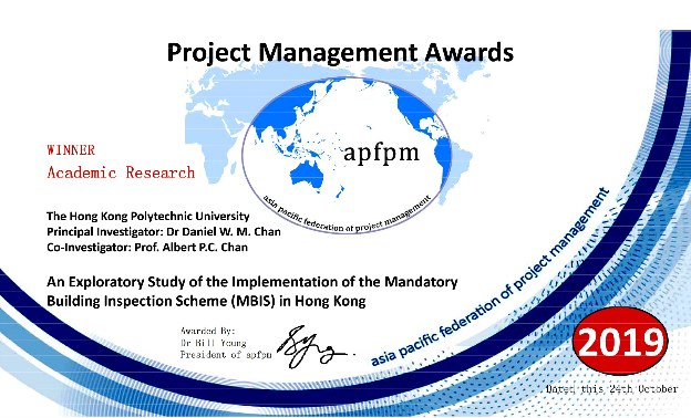 APFPM Project Management Achievement Awards (2019) under Research ...
