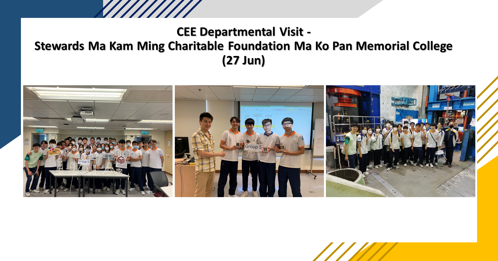 CEE Departmental Visit - Stewards Ma Kam Ming Charitable Foundation Ma ...