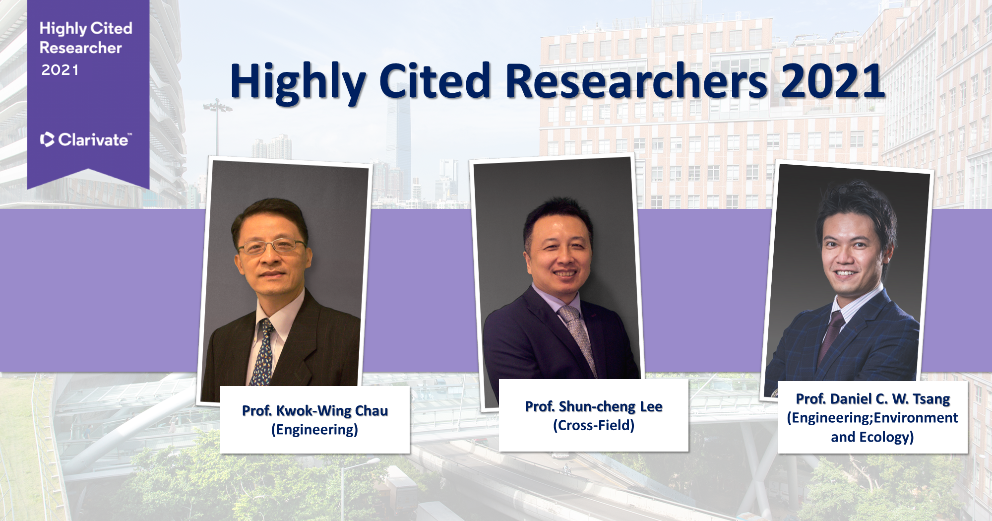 Three CEE Scholars named Highly Cited Researchers 2021 | Department of ...