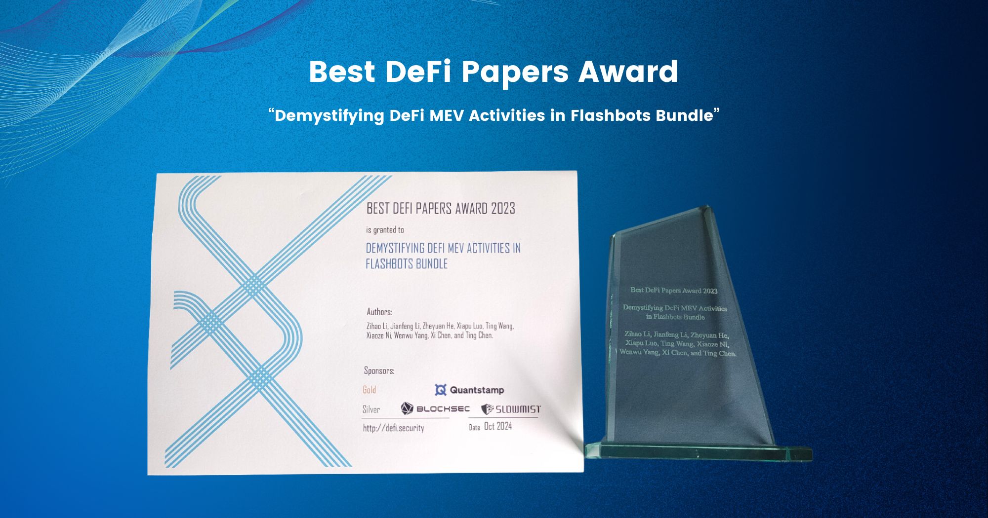 Prof. LUO Xiapu and His Team Bag Two Awards at ACM CCS 2024 in ...