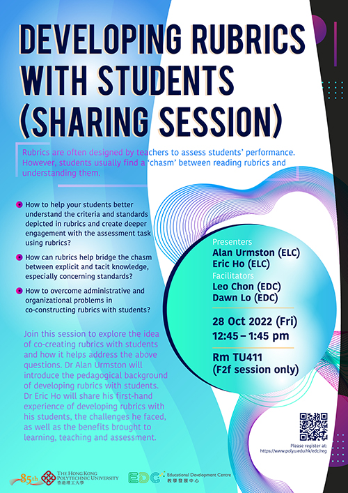 Developing rubrics with students (Sharing session) | Educational ...