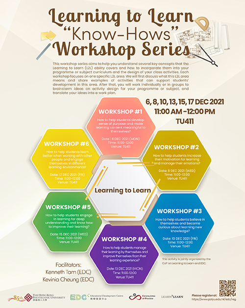 (CoP) Learning to Learn “Know-Hows” Workshop Series | Educational ...