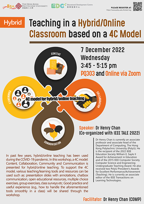 Teaching in a Hybrid/Online Classroom based on a 4C Model | Educational ...