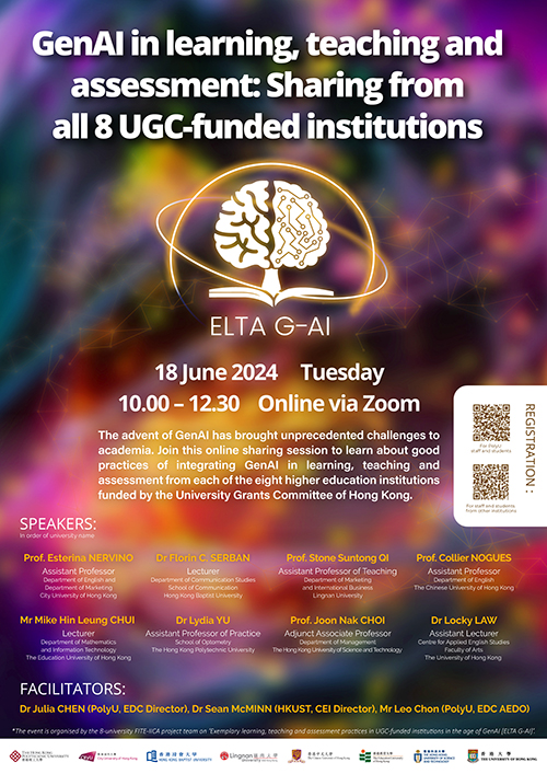GenAI in learning, teaching and assessment: Sharing from all 8 UGC-funded institutions ...