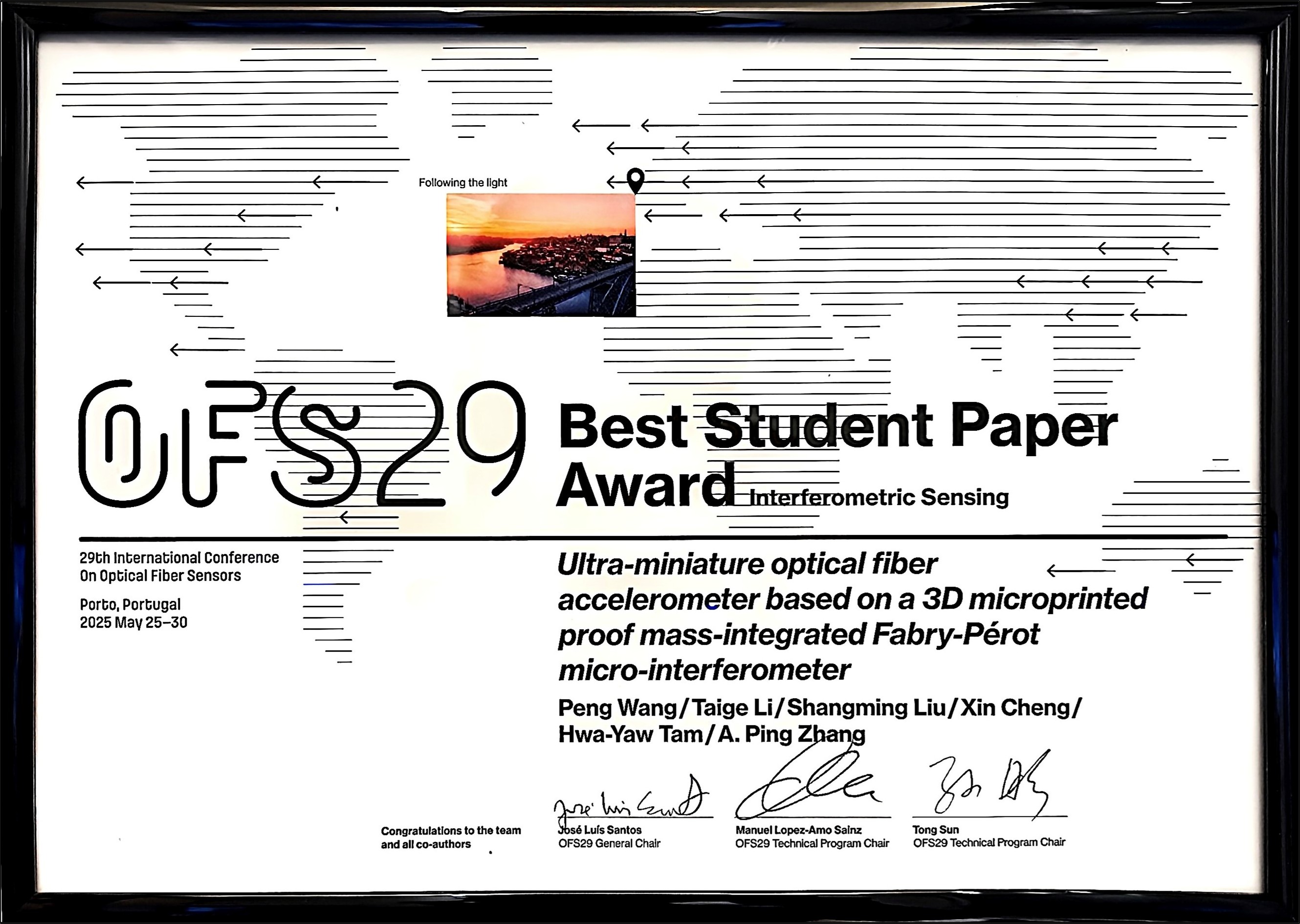 The Best Student Paper Award – Mr. Wang Peng | Department of Electrical ...