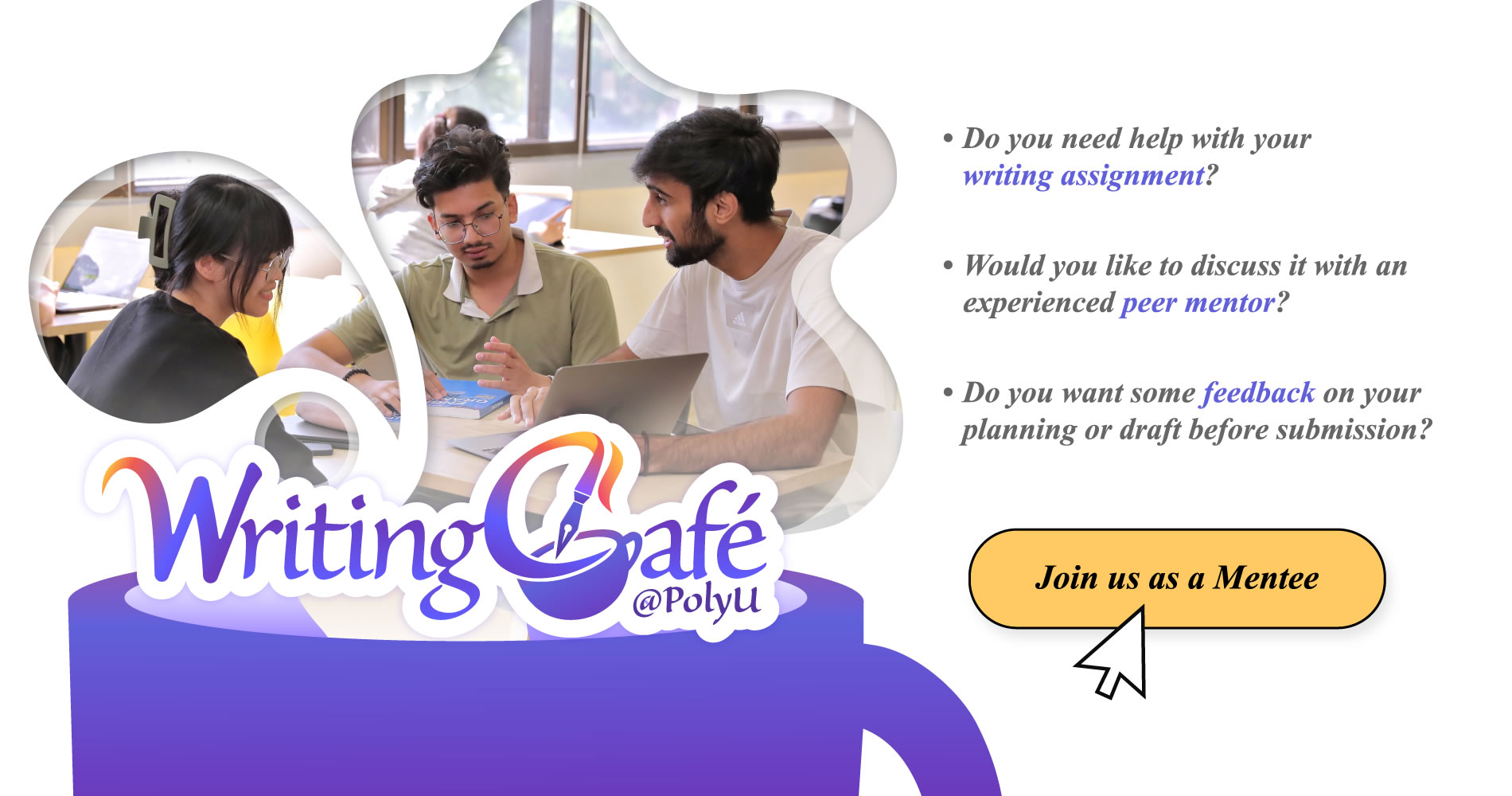Writing Café@PolyU - Join Us as a Mentee | English Language Centre
