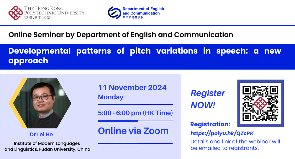 Seminar | Developmental patterns of pitch variations in speech: a new ...