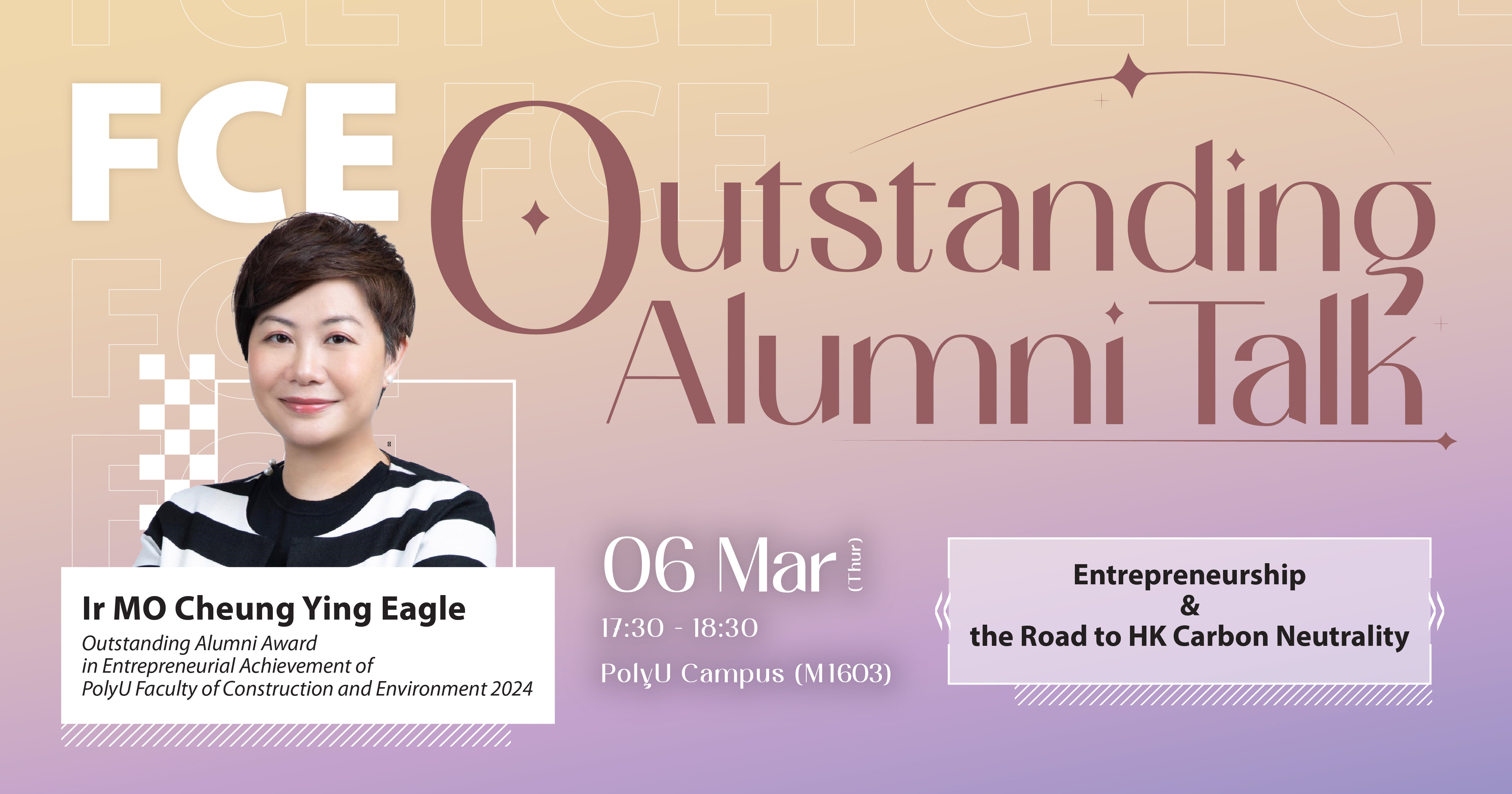 FCE Outstanding Alumni Talk - Ir MO Cheung Ying Eagle | Faculty of ...