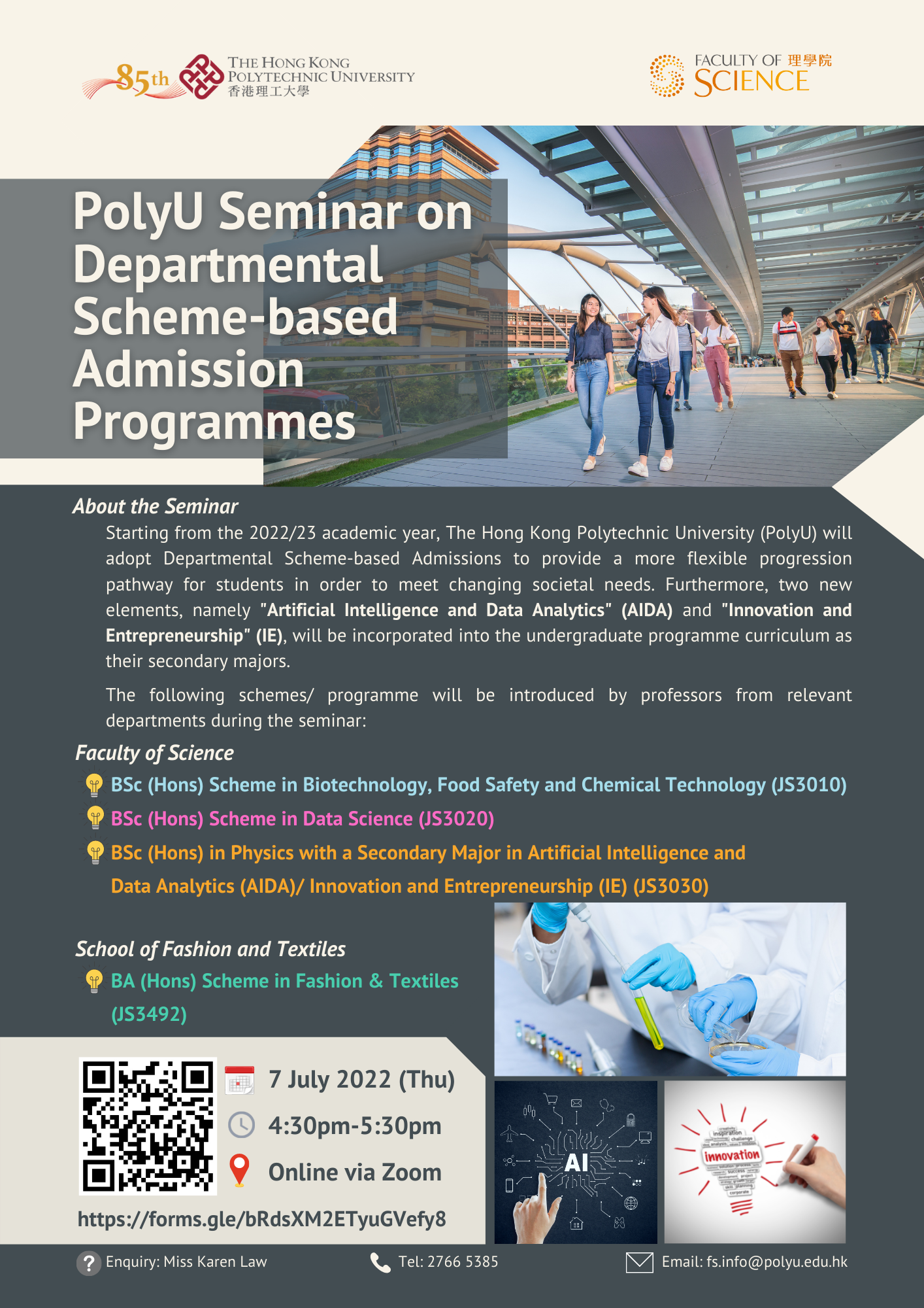 PolyU's 85th Anniversary | Faculty of Science
