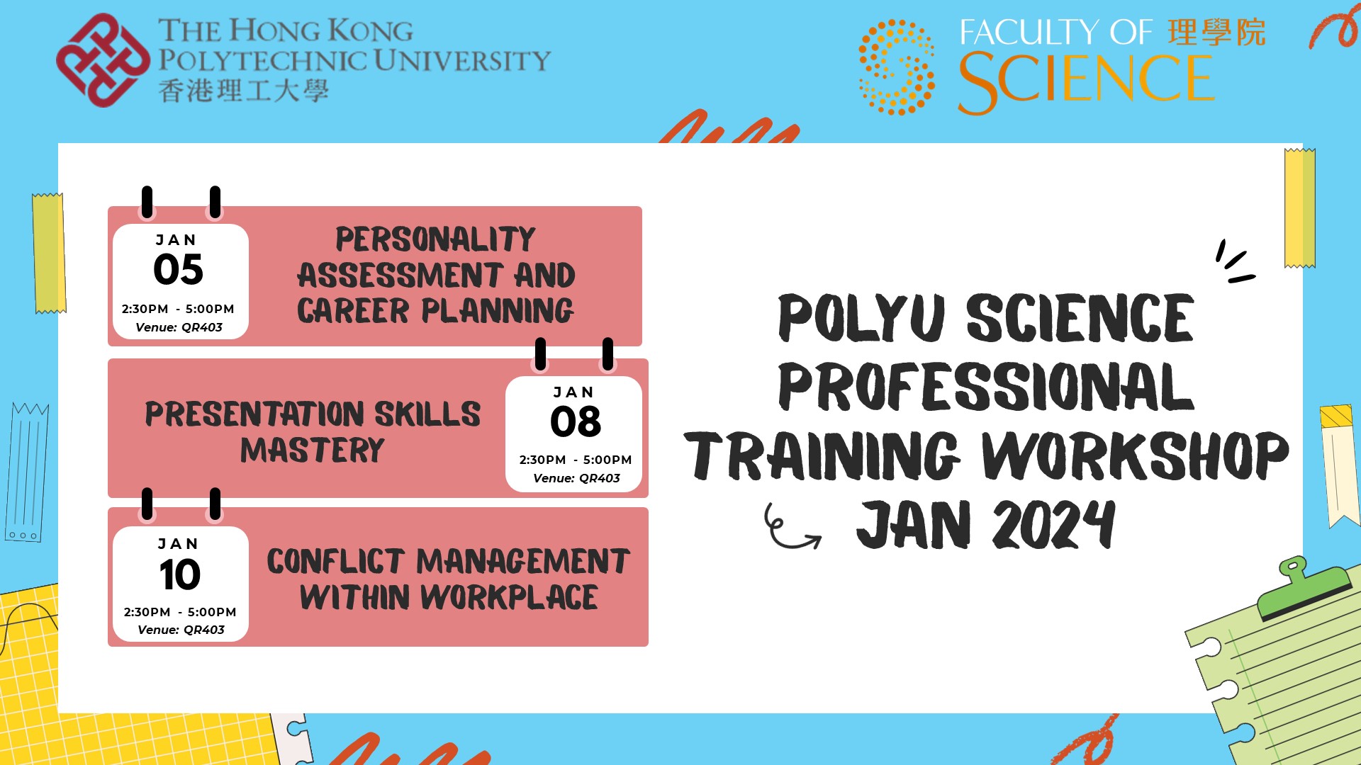 PolyU Science Professional Training Workshop Jan 2024 | Faculty of Science