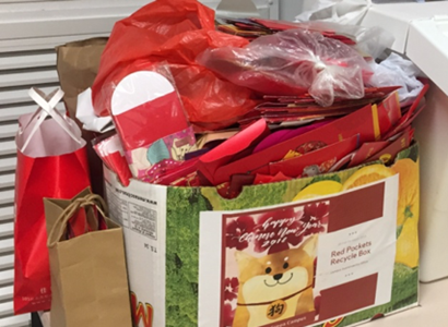 Reuse and recycle red packets | Campus Carbon Neutrality
