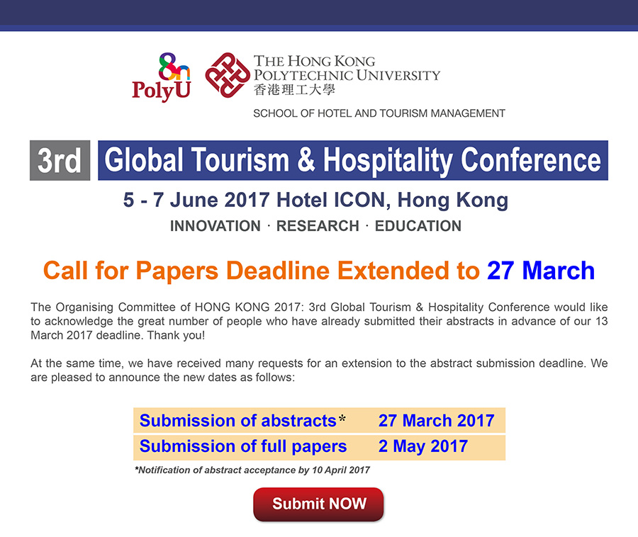 3rd GTHC - Call for Papers Deadline Extended to 27 March