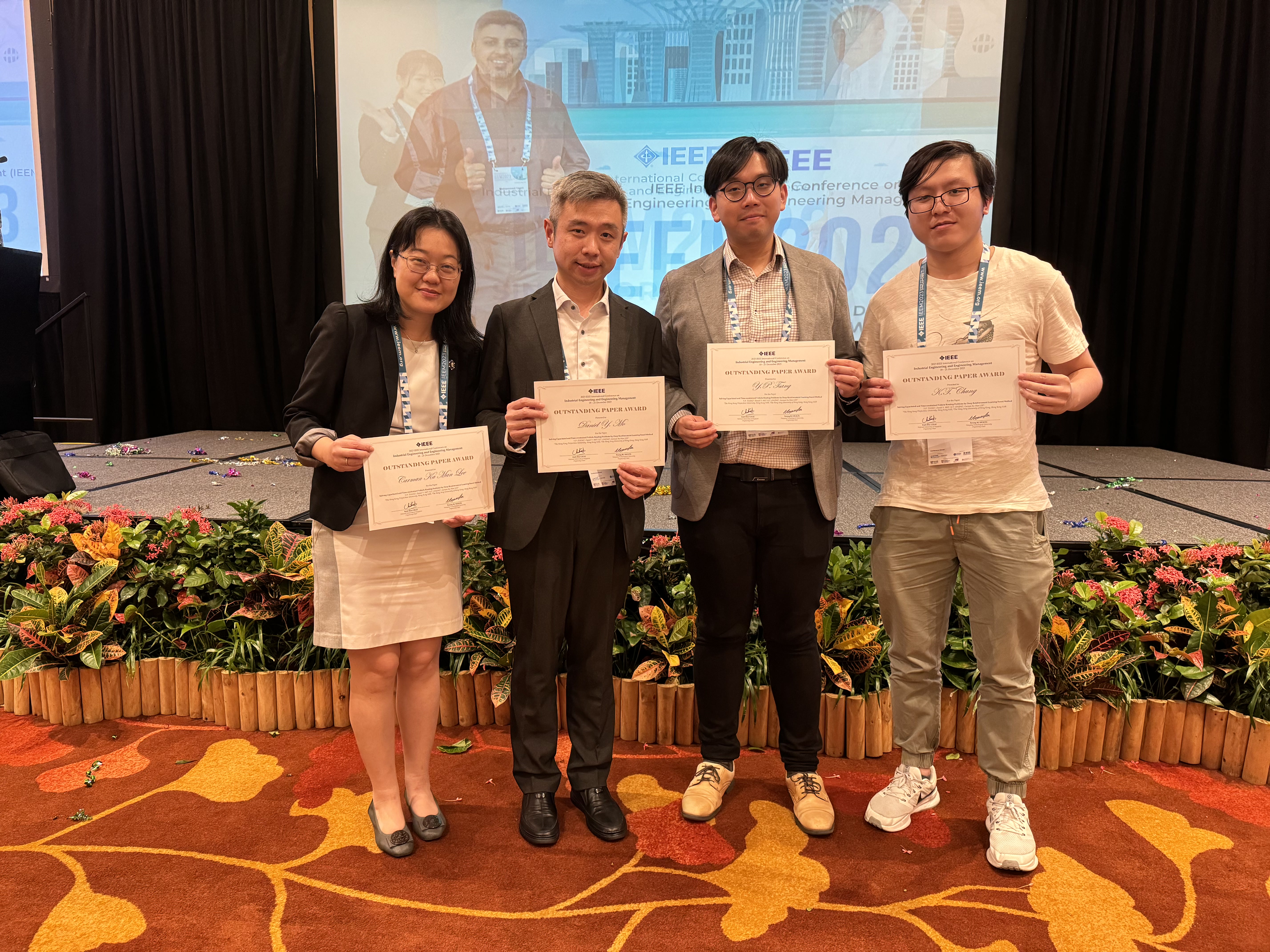 ISE PhD student won the outstanding paper award in the IEEE International Conference on ...