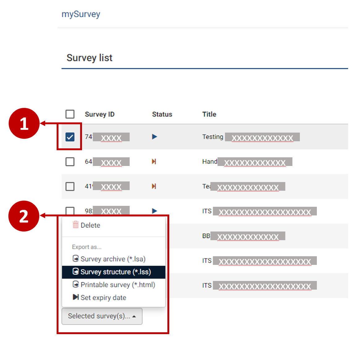 How to backup surveys in mySurvey 1.0 | Information Technology Services Office