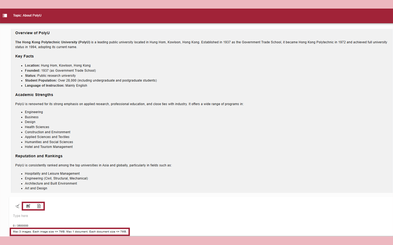 New user interface of PolyU Gen AI app | Information Technology ...