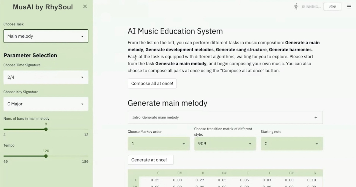 Algorithmic Music Composition Software for Popularising AI Education | Knowledge Transfer and ...