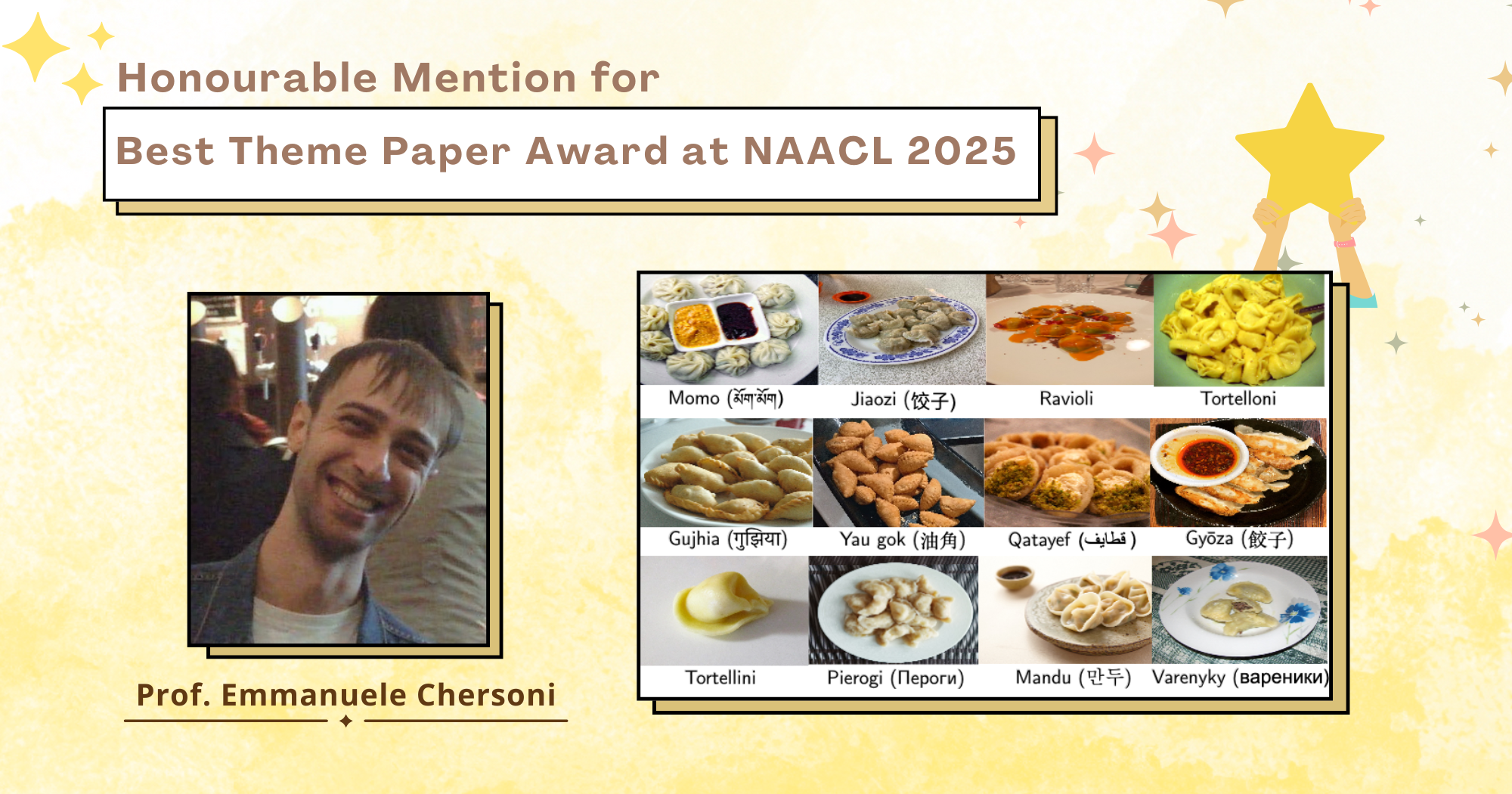 Prof. Emmanuele Chersoni and Team Win Best Theme Paper Award at NAACL ...