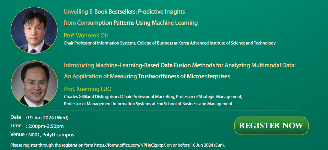 Joint Public Lecture by Prof. Wonseok Oh & Prof. Xueming Luo – 19 Jun 2024 (Wed) | Department of ...