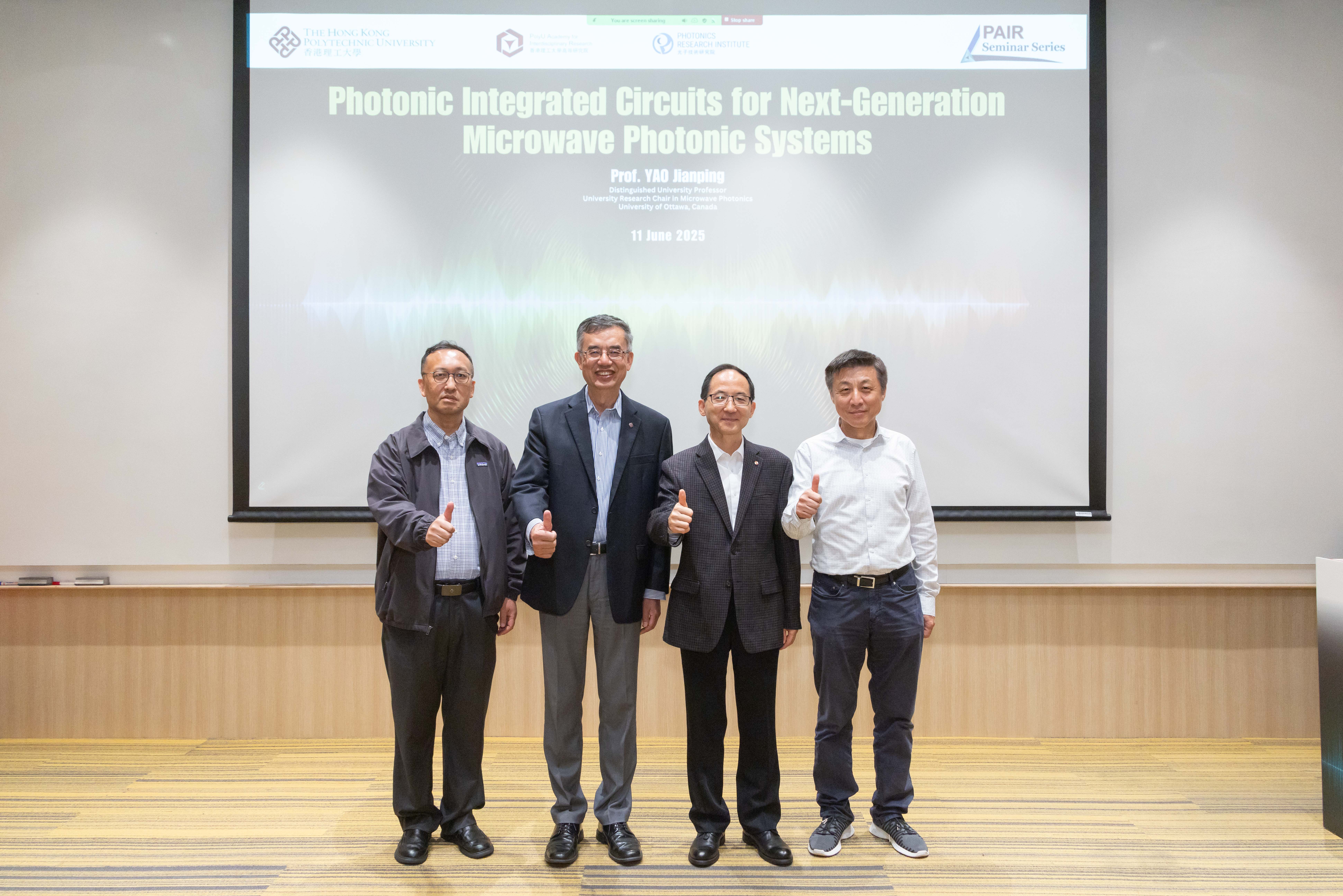 PAIR Seminar by Prof. YAO Jianping | PolyU Academy for ...
