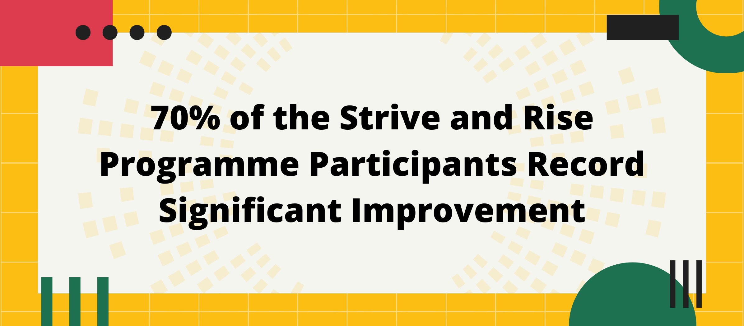 70% of the Strive and Rise Programme Participants Record Significant Improvement | Policy ...