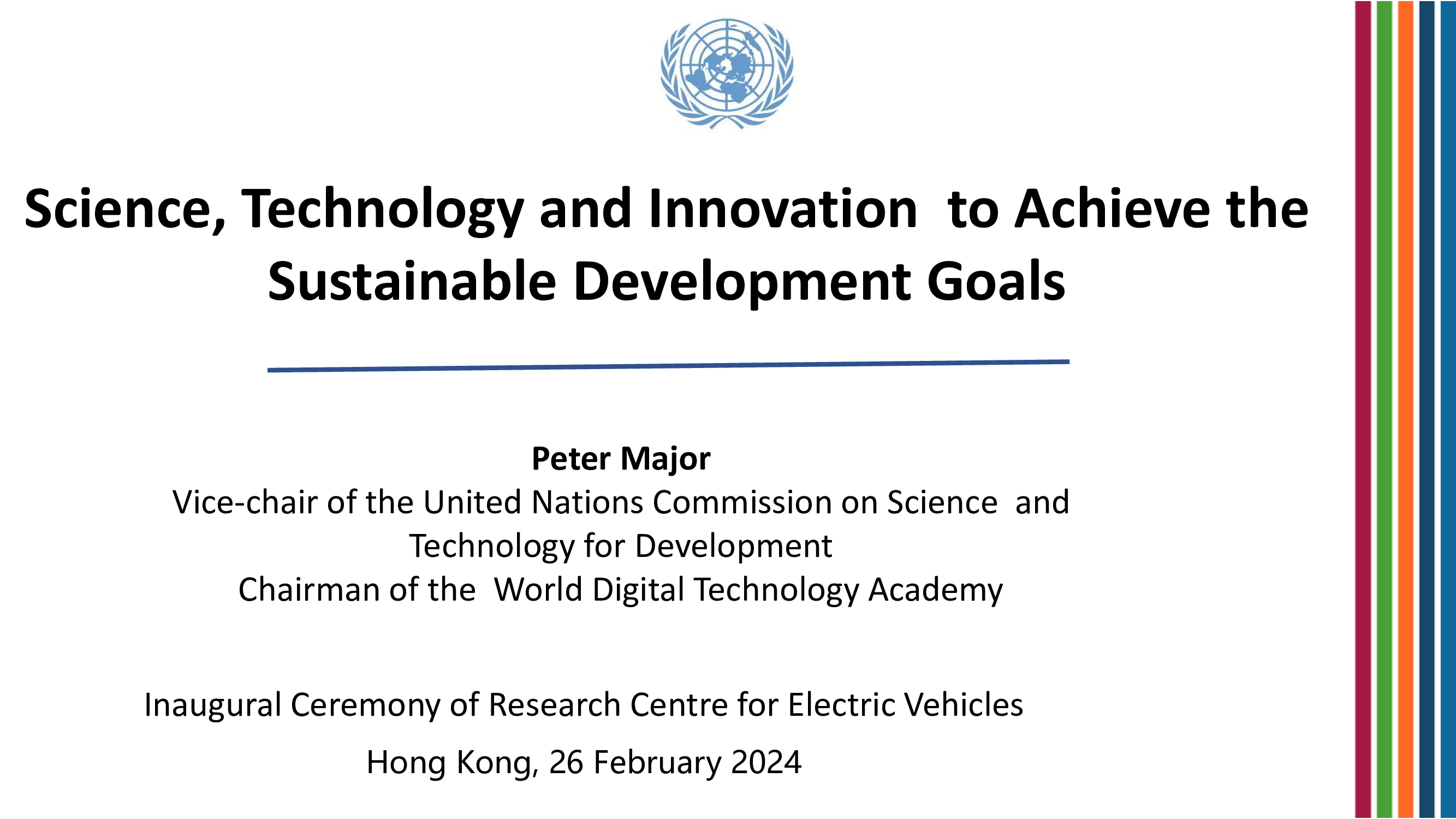 Science Technology and Innovation to Achieve the Sustainable ...