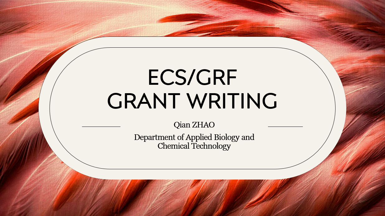 2023 Research Salon on Experience Sharing on Writing RGC GRF/ECS ...