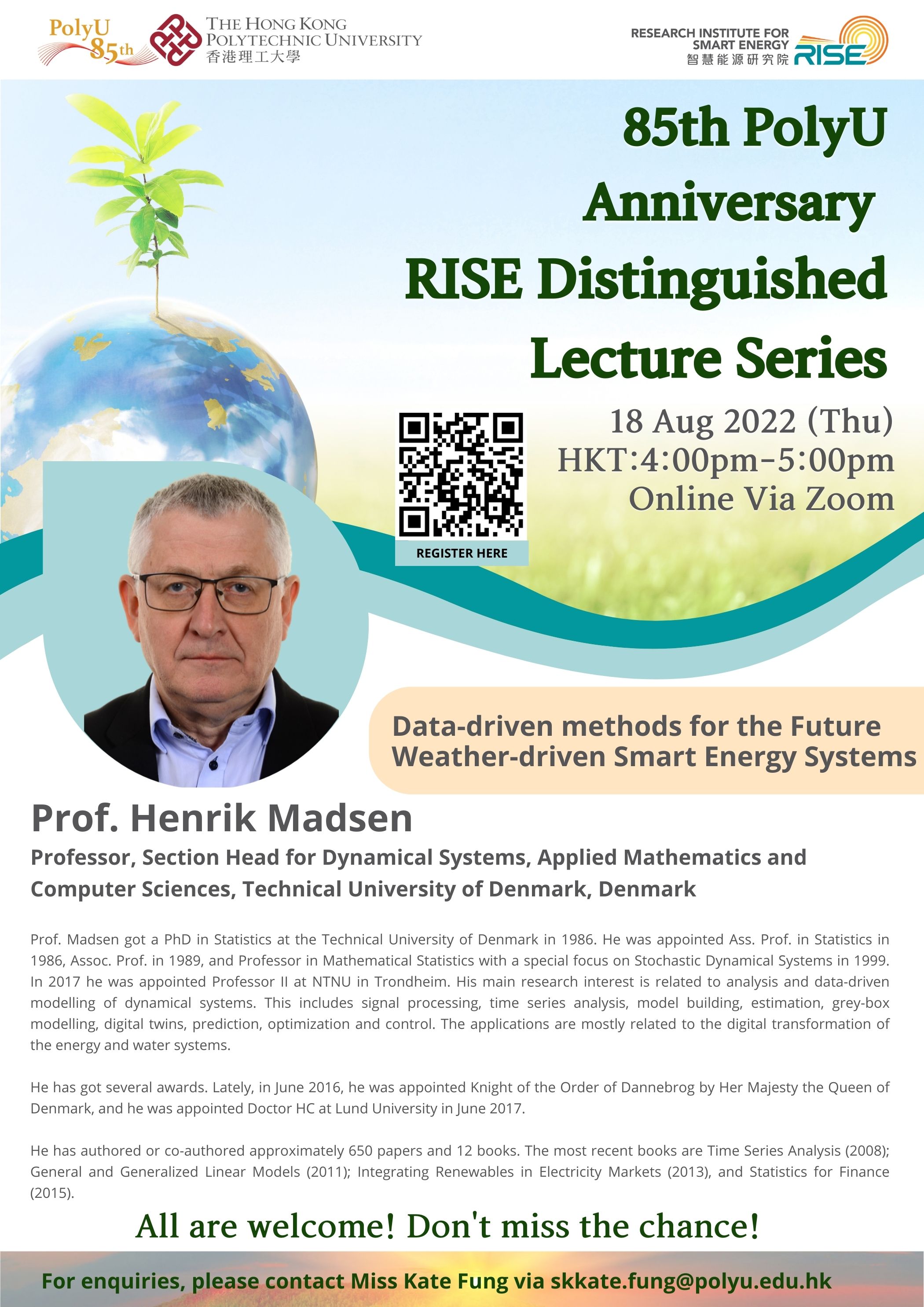 85th PolyU Anniversary RISE Distinguished Lecture Series | Otto Poon ...