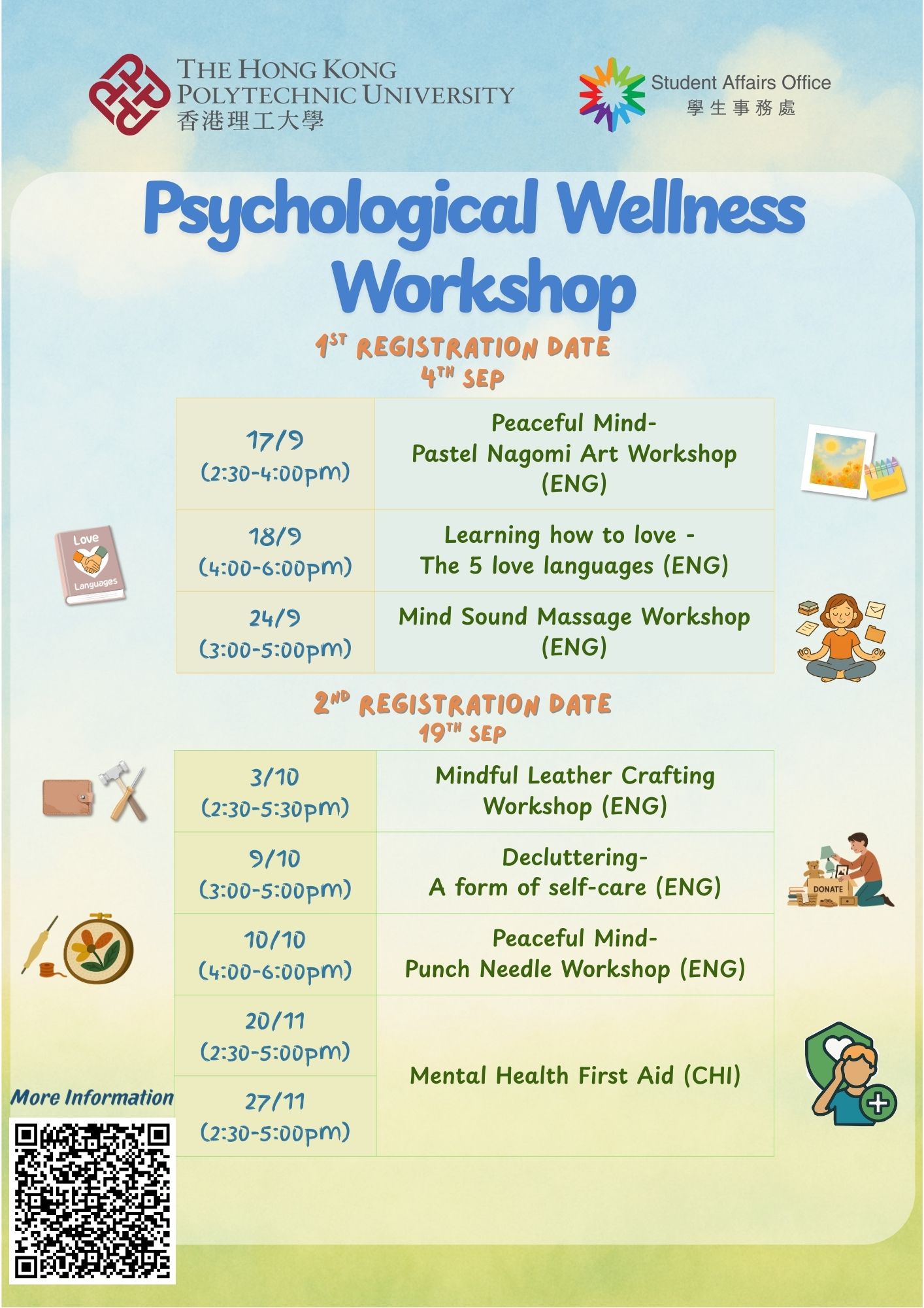 Psychological Wellness Workshops | Student Affairs Office